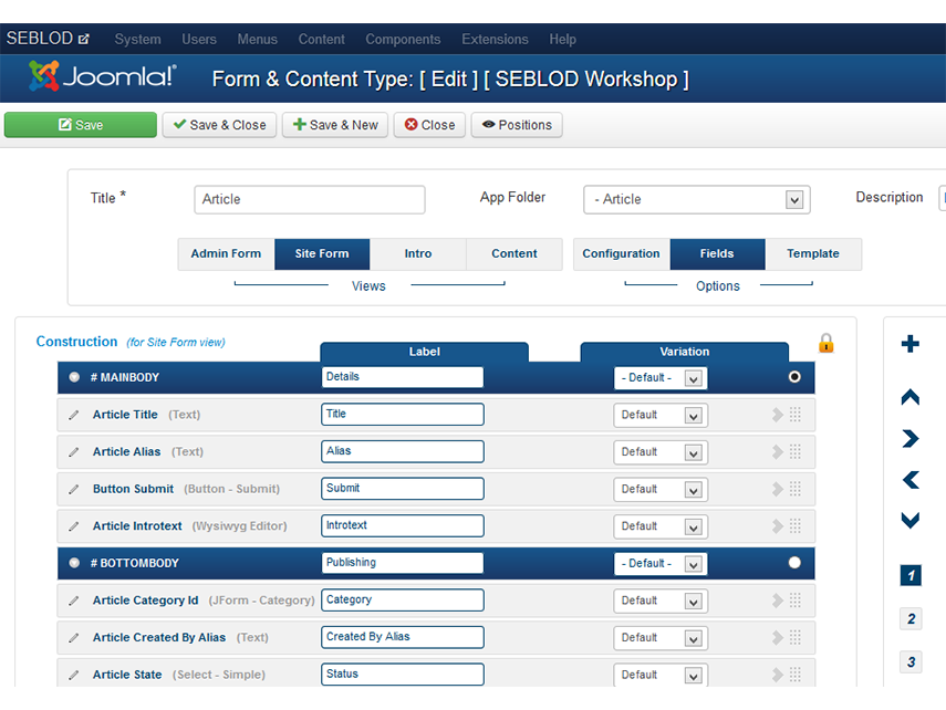 Displaying front-end Joomla! Article Form