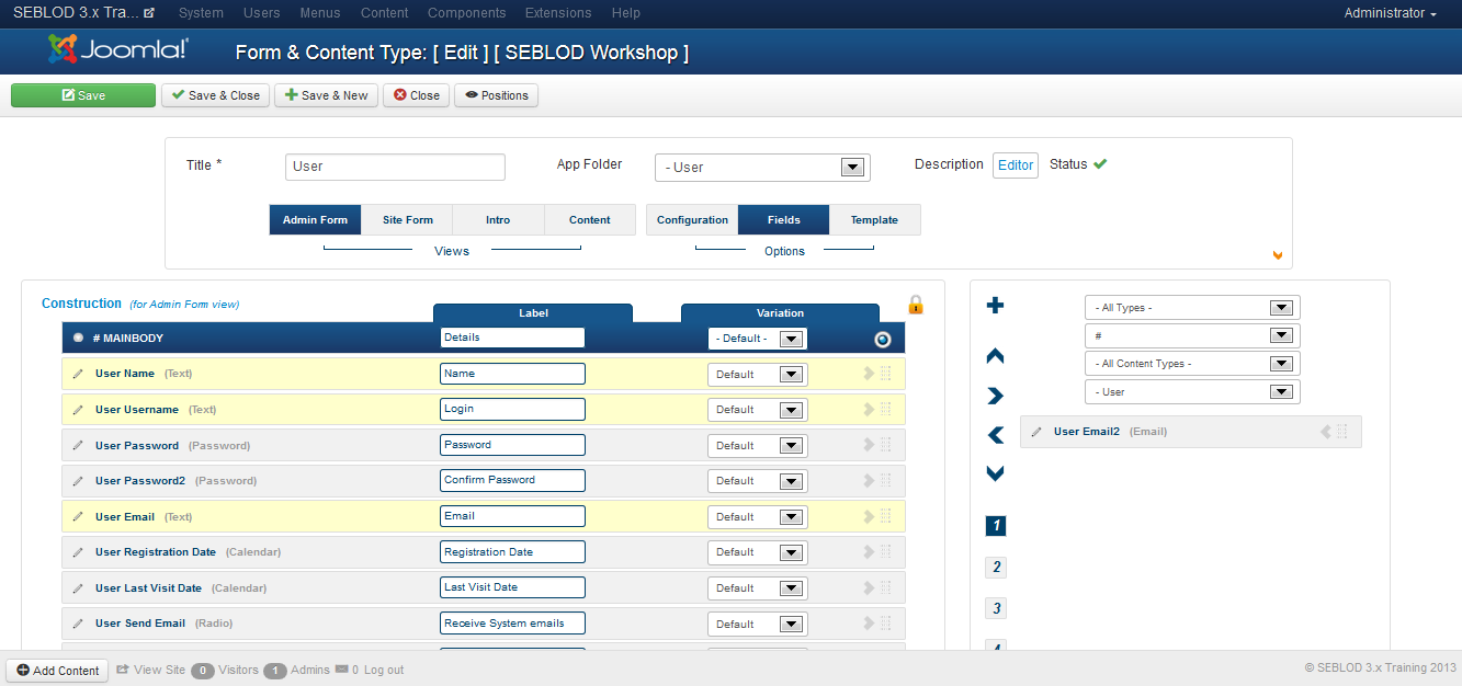 Adding 3 Custom Fields to a Joomla! User Profile